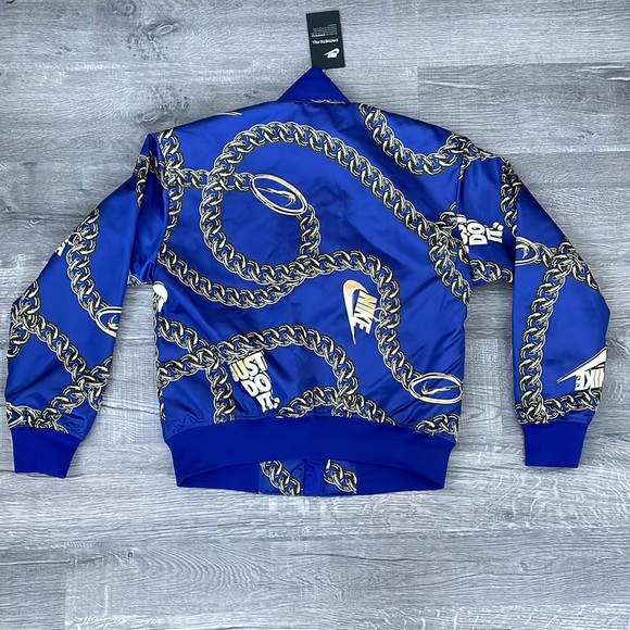 Nike | Jackets & Coats | Nike Chain Bomber Jacket | Poshmark